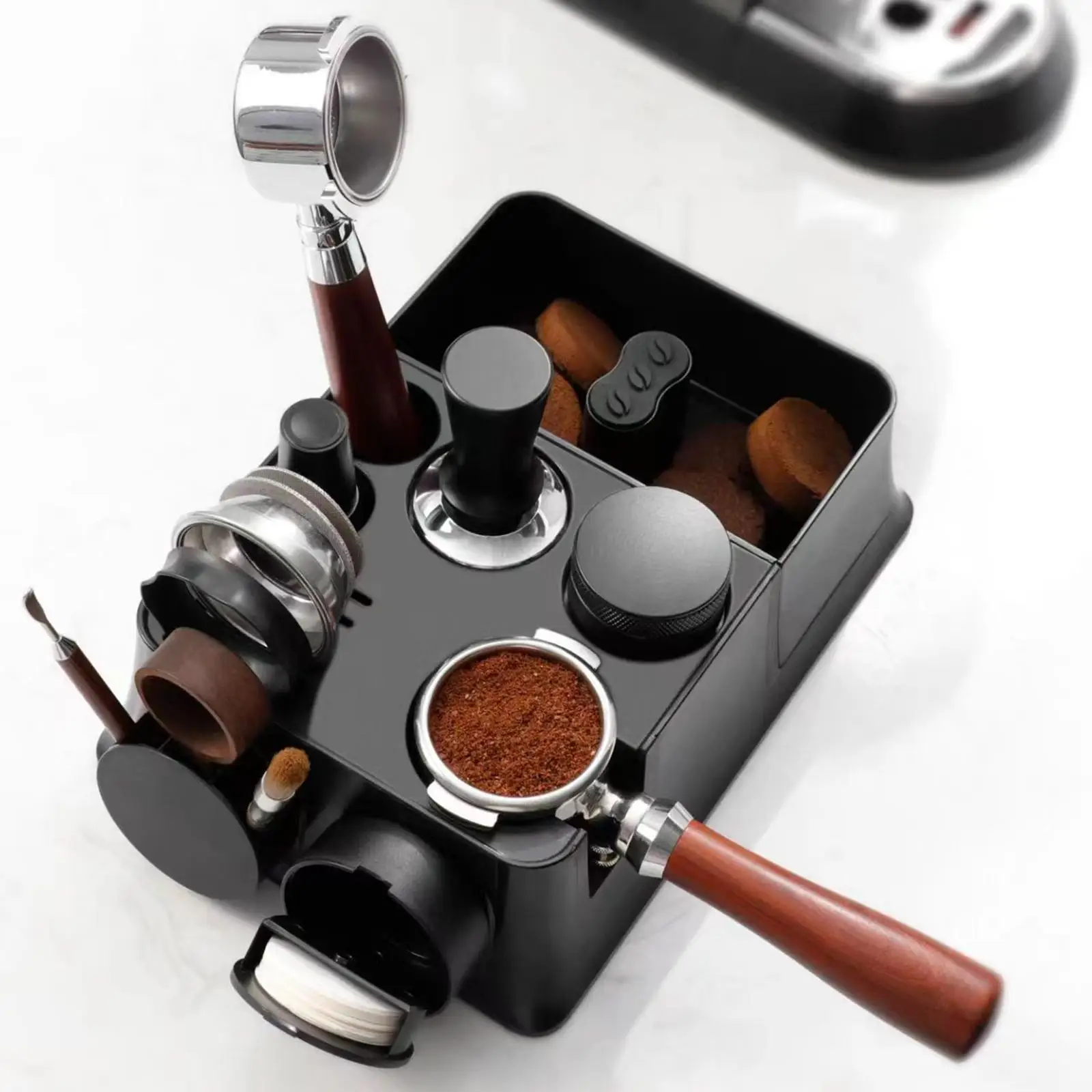 Coffee Tamping Station Coffee Maker Tool Espresso Knock Box Restaurant ...