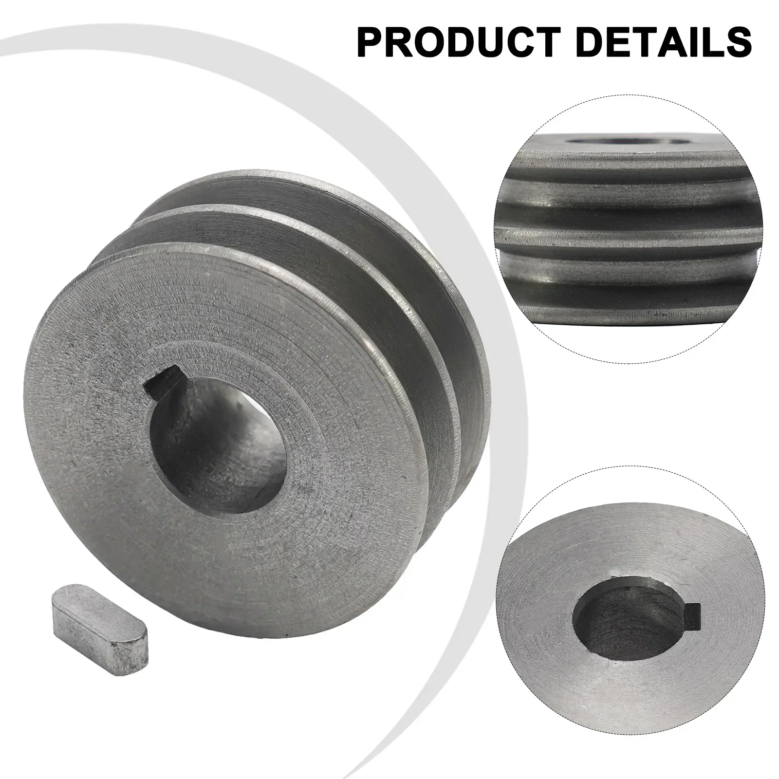 V-Belt Pulley A Type Double Slot Pulley Motor Cast Iron Dia Power Tool ...