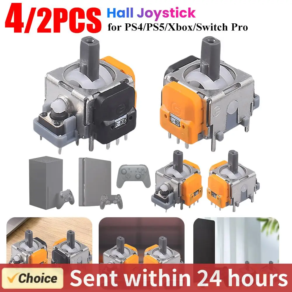 2/4pcs Hall Electromagnetic Joystick Gaming Handle Hall Rocker Thumb ...