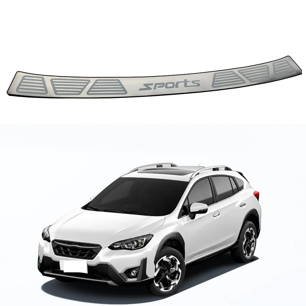 Stainless Steel For Subaru XV Trunk Trim Rear Bumper Protector Stickers ...