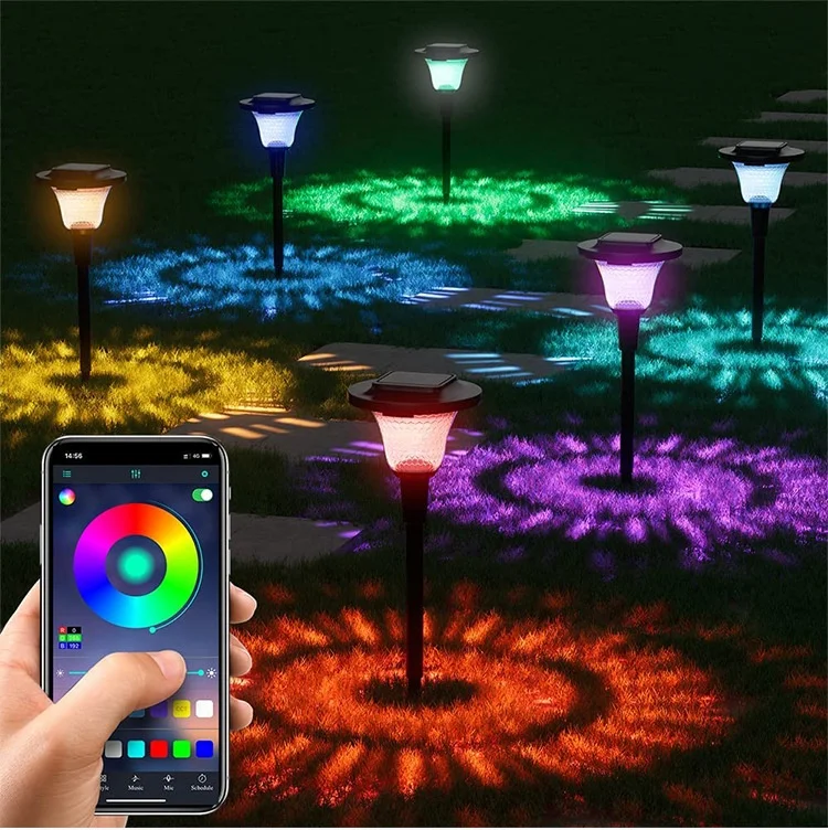 New-RGB-Smart-solar-powered-Led-string-lights-APP-Control-led-floor ...