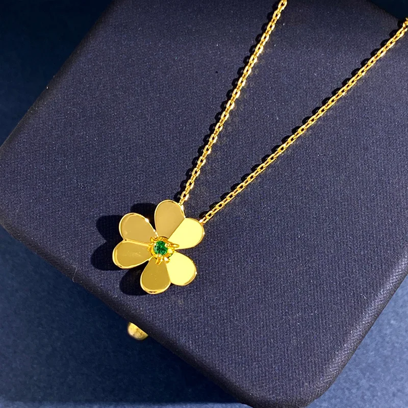 High-Quality-Gold-Rose-Gold-Color-Mini-Trefoil-Flower-Simple-Small ...