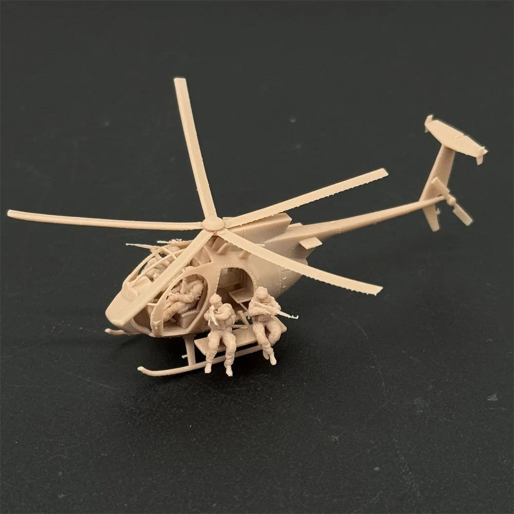 1/144 Scale MH61 Helicopter and Crew Soldier Wargame Tabletop RPG Resin ...