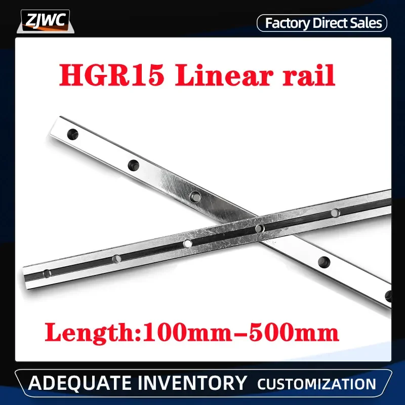 1pc-2pcs-100mm-200mm-300mm-400mm-500mm-HGR15-Square-Linear-Guide-Rail ...