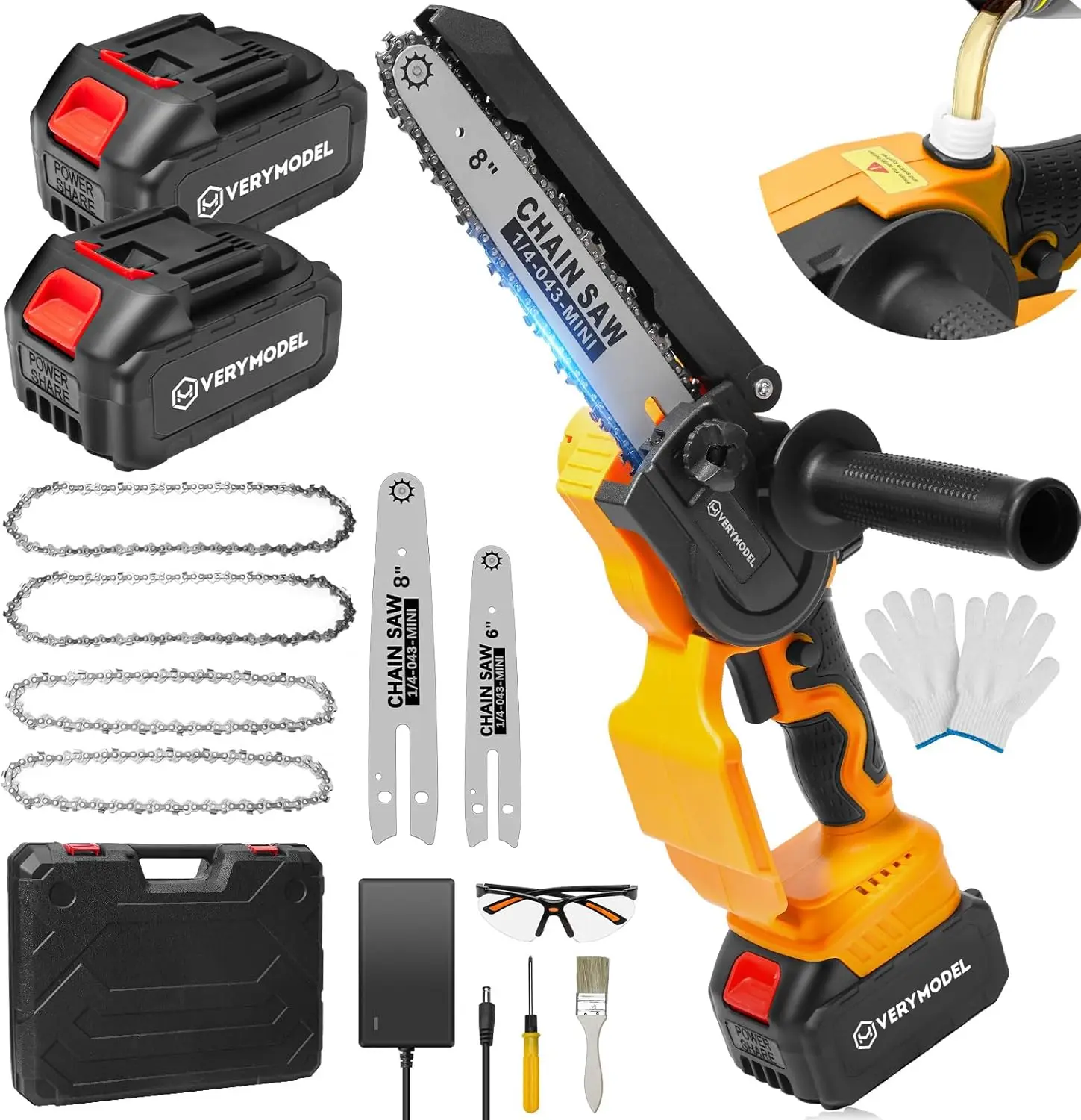 Electric-Chainsaw-8-Portable-Cordless-Mini-Saw-with-2-Batteries ...