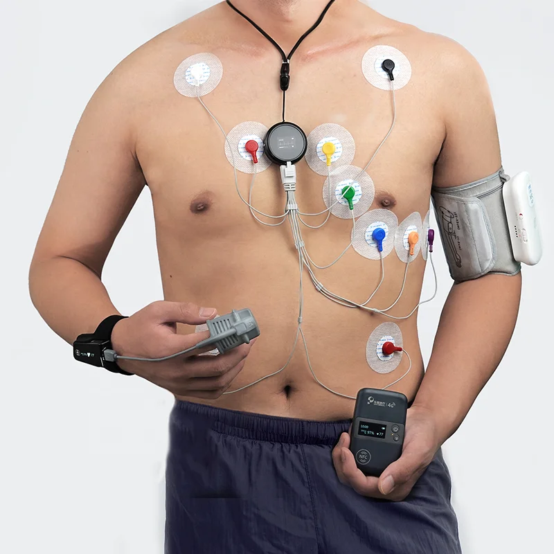 Wearable 24 Hours ECG Monitoring Wireless Holter EKG, 50% OFF
