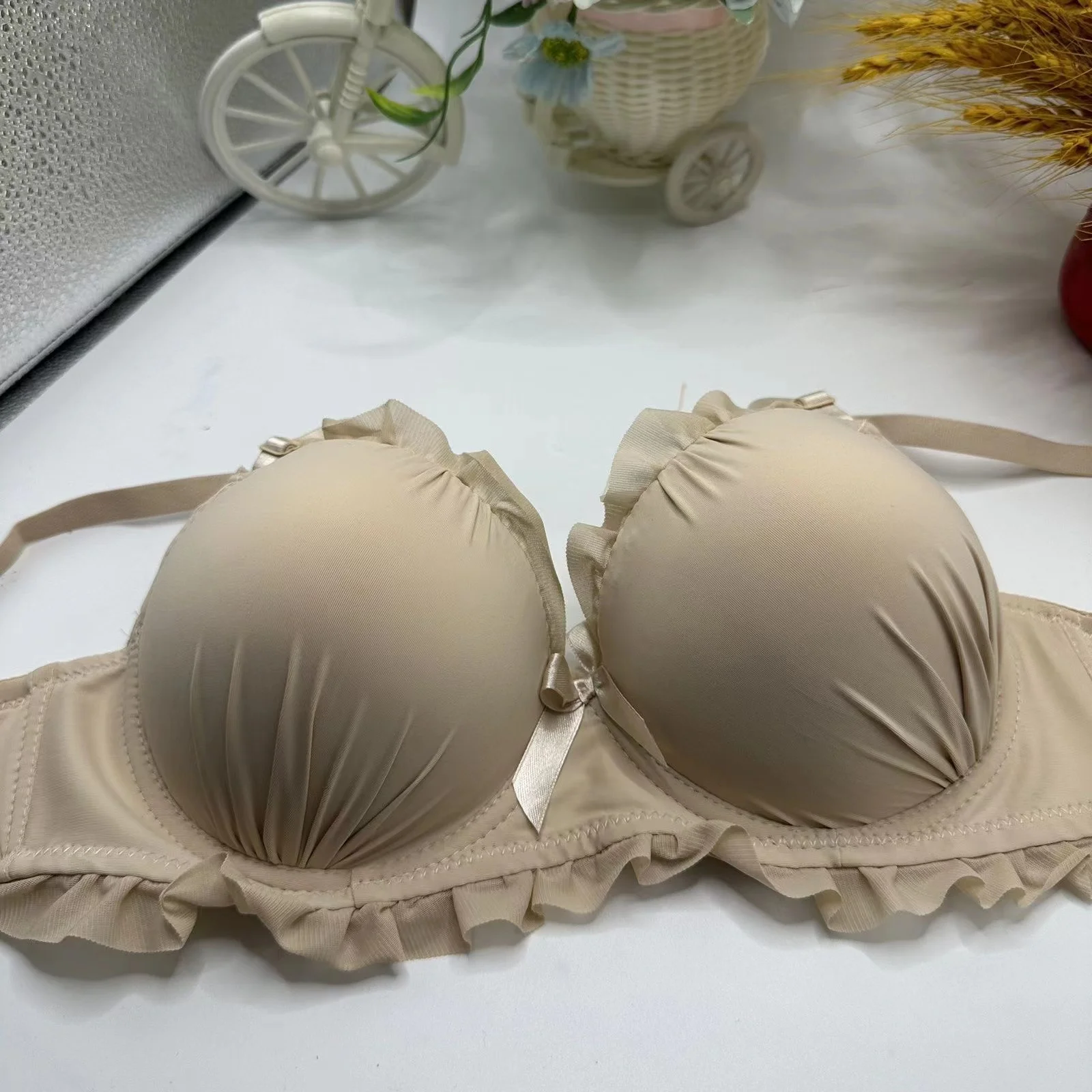 Ultra-thick-large-chest-women-s-bra-lotus-leaf-butterfly-large-chest ...