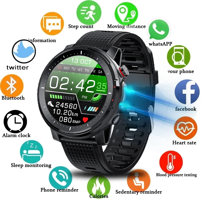 DELSUPPE-IP68-Smartwatch-Nice-Men-Android-Smart-Watch-Men-Ecg-Reloj ...