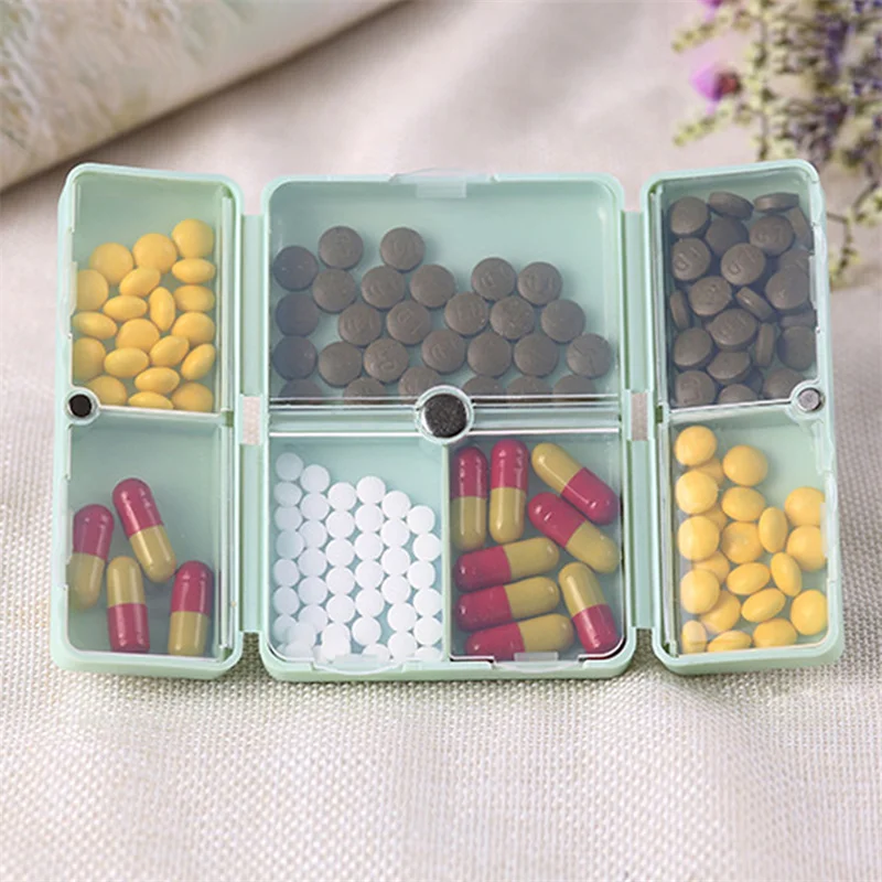 Weekly-Pill-Box-7Days-Portable-Foldable-Travel-Medicine-Holder-Pill-Box ...