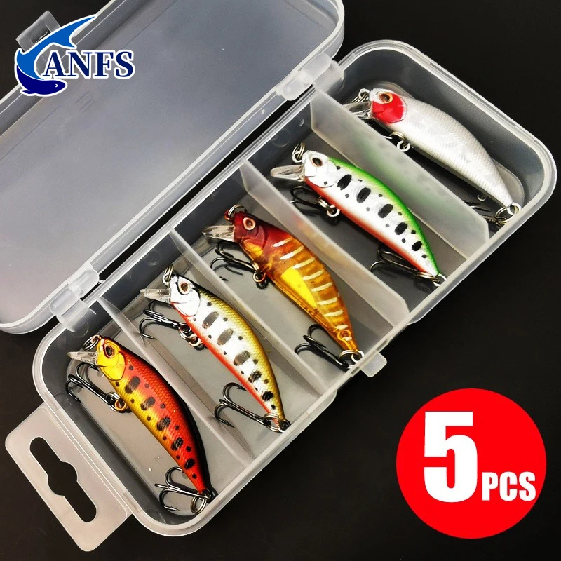 5pcs-Fishing-Lures-Kit-Sinking-Minnow-Trout-Artificial-Bait-Crank-Bait ...