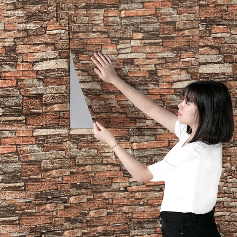 1-40pcs-38-5X35cm-DIY-3D-Wallpaper-Retro-Brick-Pattern-Self-adhesive ...