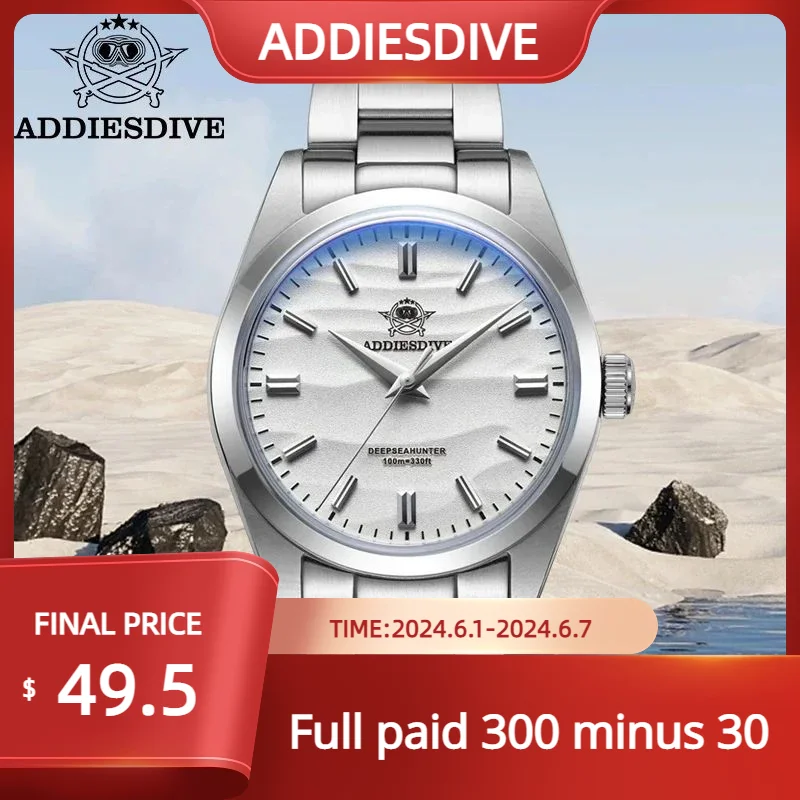 ADDIESDIVE-Hot-Sale-AD2030-Quartz-Watch-Simple-10Bar-Steel-Dive ...