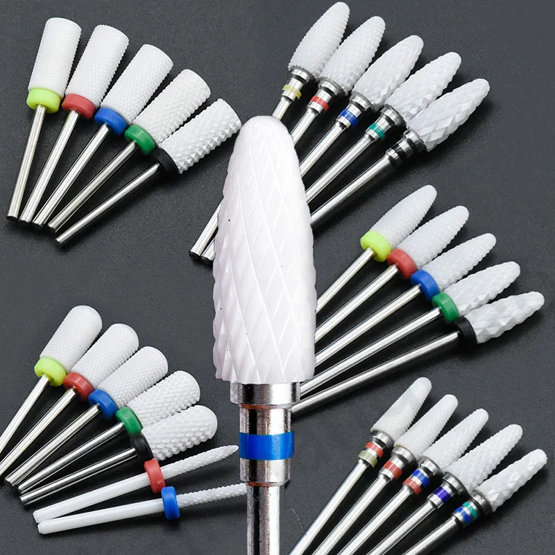 Nail Bit Ceramic Nail Drill Bit Pedicure Drill Milling Cutter for ...