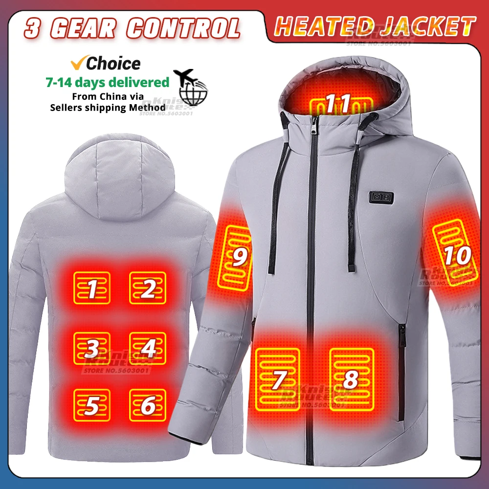 11-Areas-Heating-Jackets-USB-Heating-Jacket-men-s-Women-s-Snowboard ...