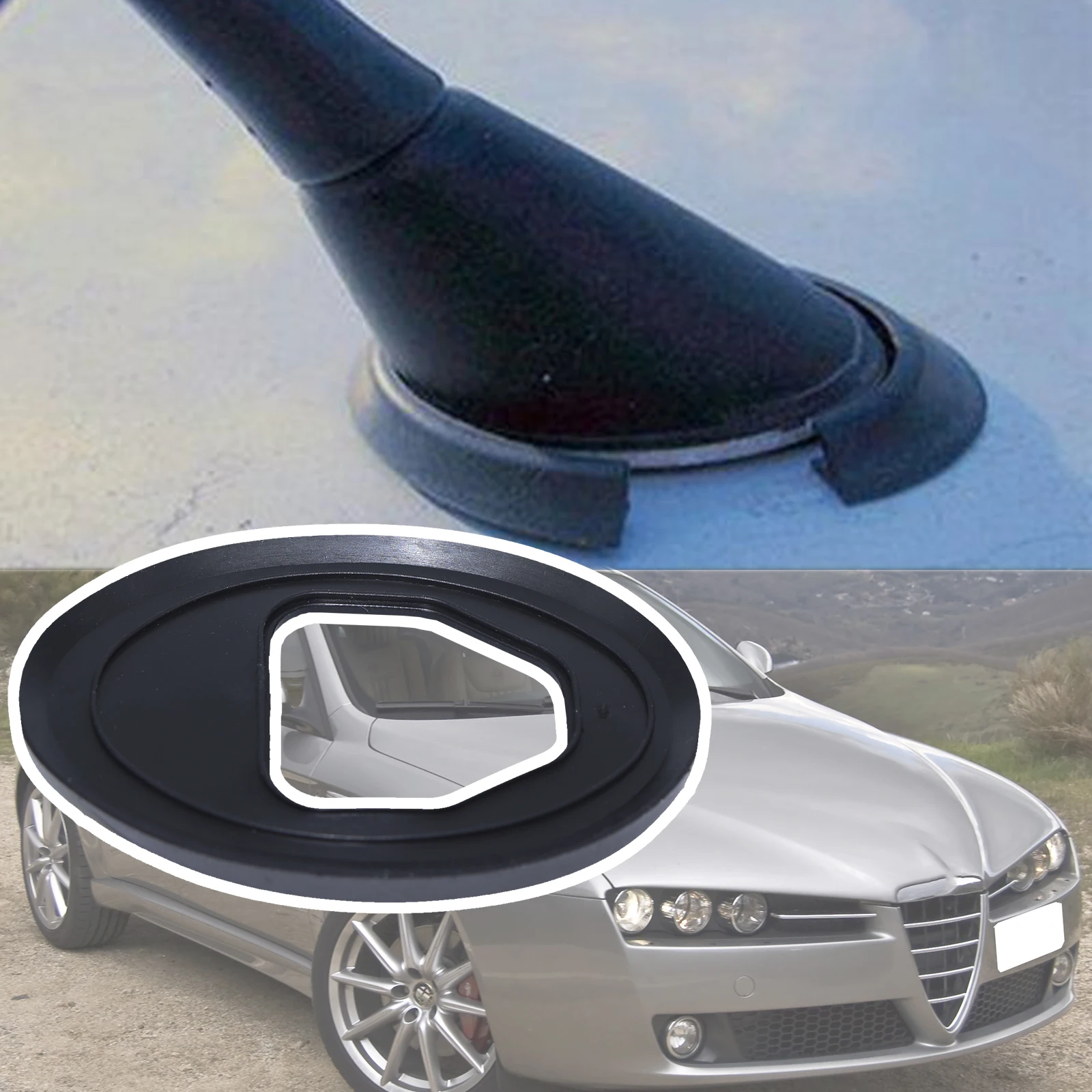 For-Alfa-Romeo-159-Type-939-Roof-Mast-Whip-Aerial-Antenna-Rubber-Base ...