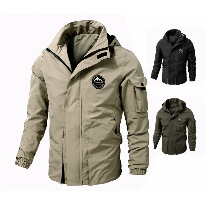 Casual-Jackets-For-Men-s-Techwear-Windproof-Black-Green-Military-Bomber ...