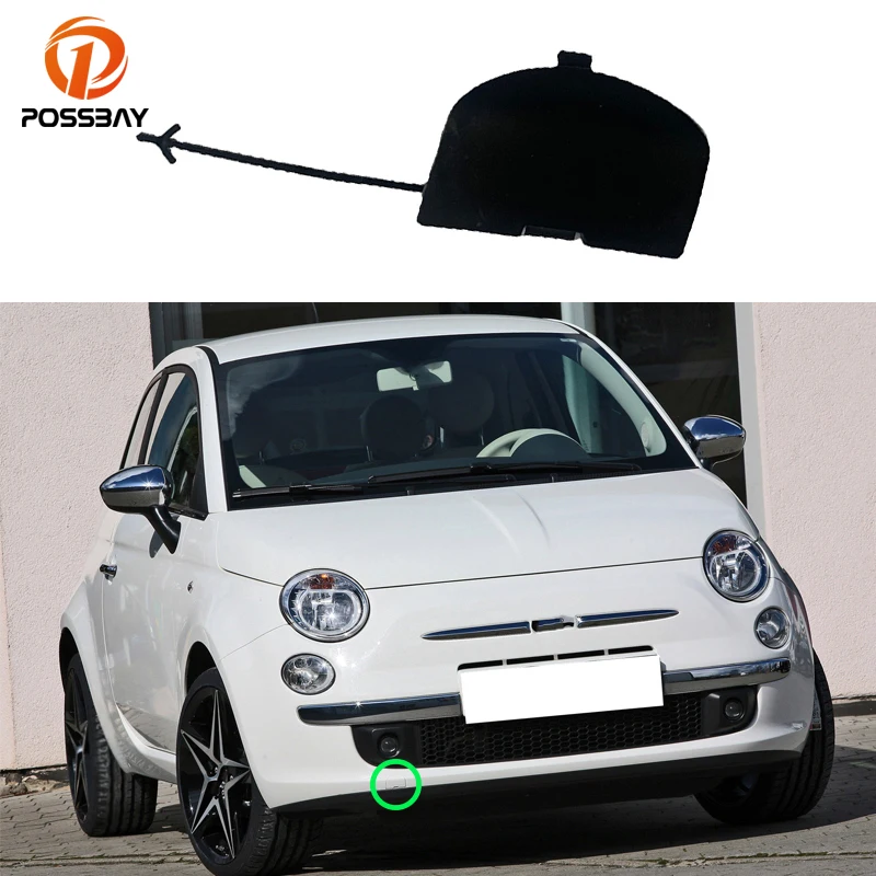 For-FIAT-500-500C-312-2007-2015-Car-Front-Bumper-Grille-Towing-Eye ...