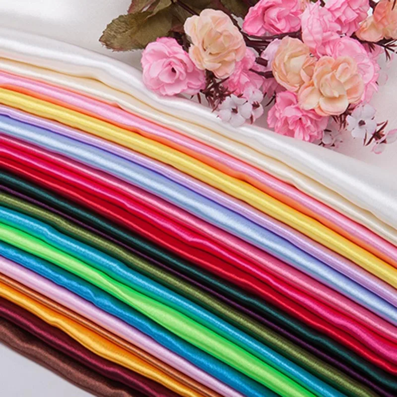 Satin Fabric Silk Cloth 150*100cm Handmade DIY For Box Lining Home ...