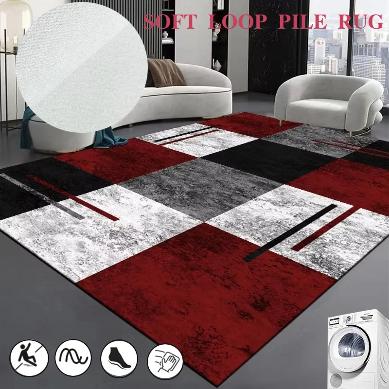 Nordic-Home-Decoration-Carpets-for-Living-Room-Large-Area-Lattice-Rugs ...