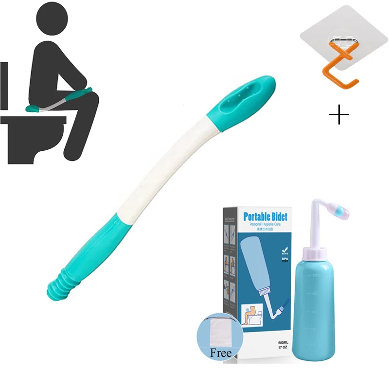Toilet Aid Tools Set Wiping Wand Bottom Bum Wiper Cleansing Aid for ...