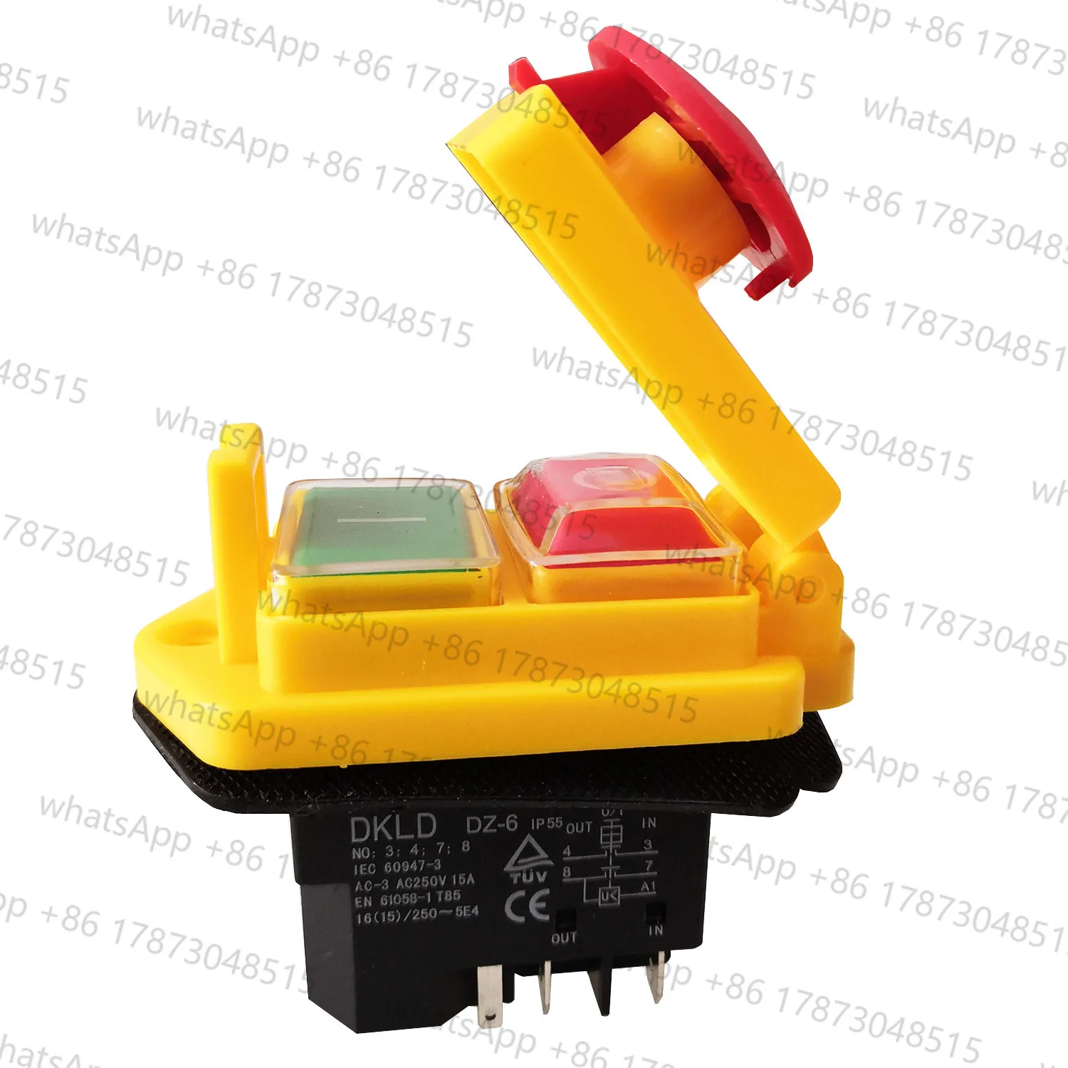 DZ-6 Waterproof Electromagnetic Pushbutton Switches Electric Push ...