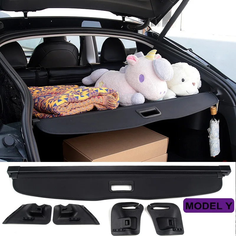 Trunk-Cargo-Cover-For-Tesla-Model-Y-2022-Security-Shield-Rear-Luggage ...