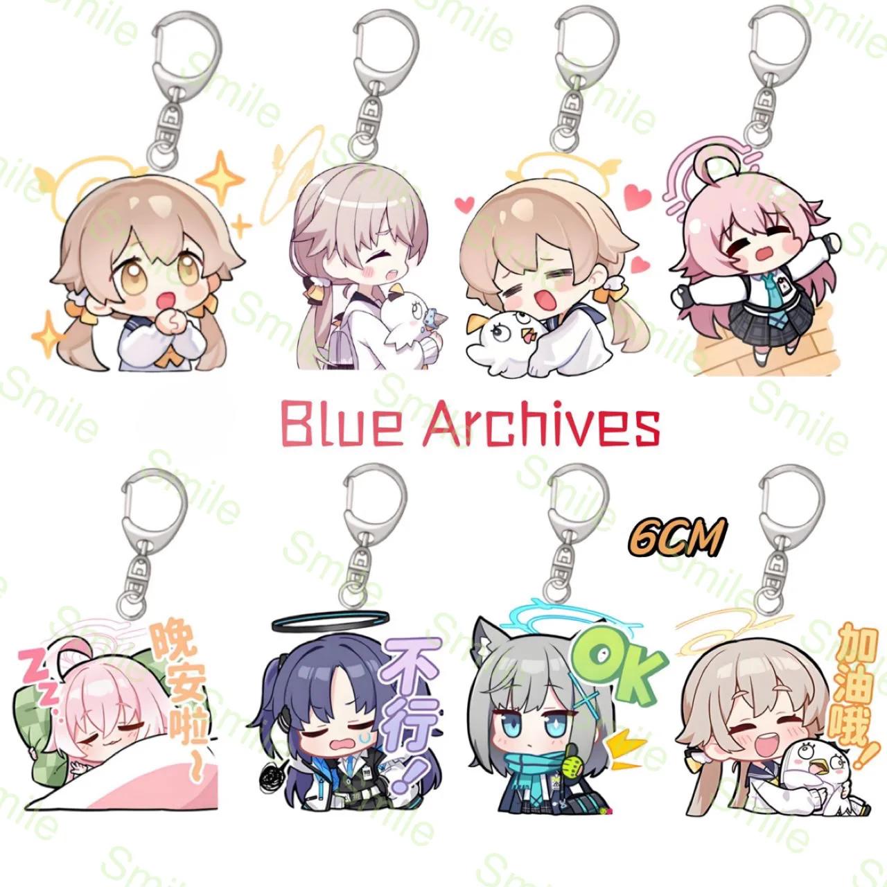 New-Blue-Archive-Kuda-Izuna-Anime-Acrylic-Figures-Keychain-Cartoon-Cute ...