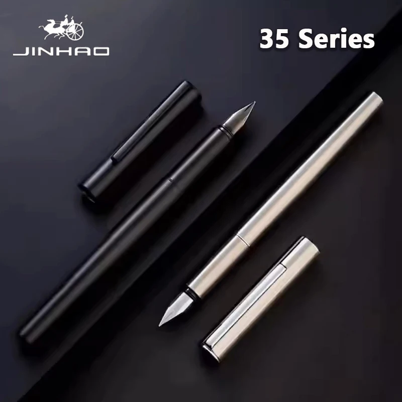 Jinhao-35-Fountain-Pen-Luxury-Elegant-EF-F-Nib-All-Steel-Matte ...
