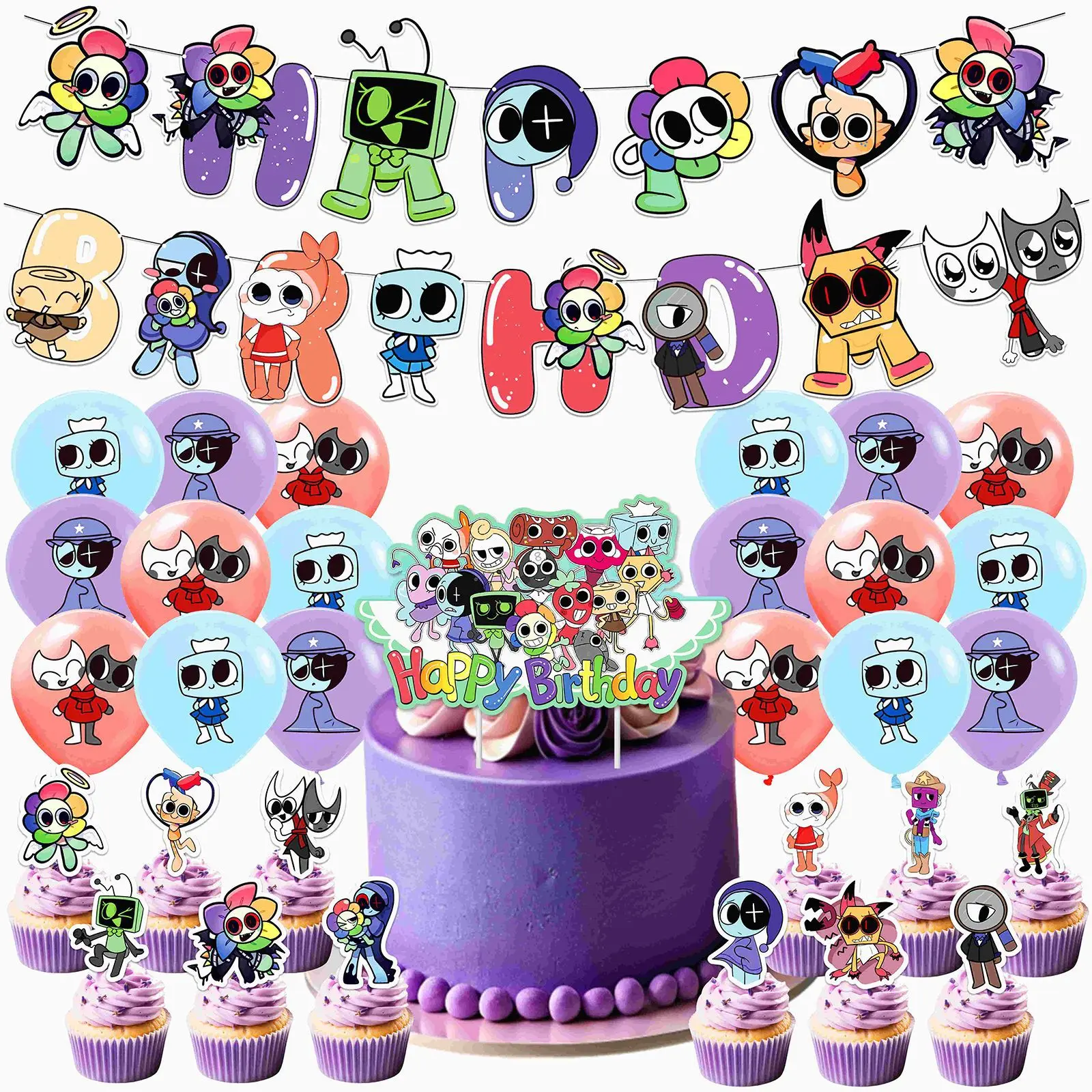Dandy's World Cute Dandy Horror Game Party Supplies Decorations Balloon ...