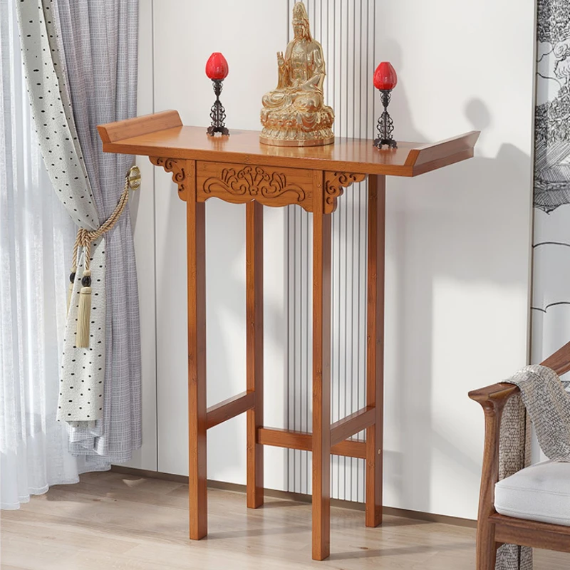 Modern Zen Altar Table Solid Wood Offering Stand with Storage ...