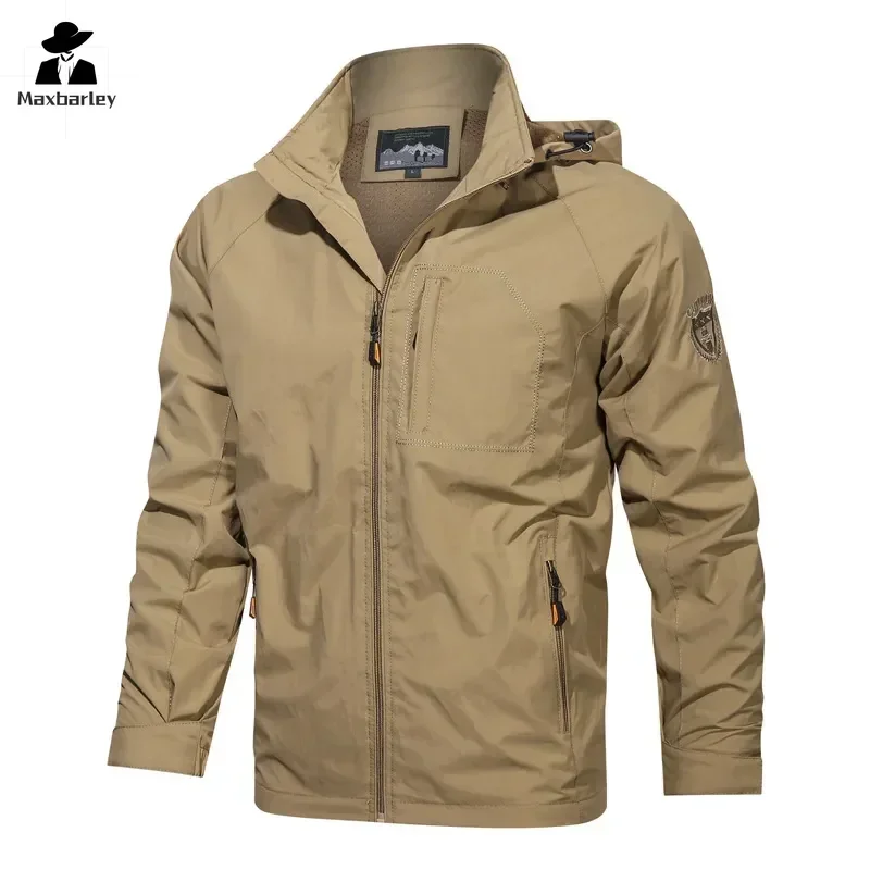 Autumn-Outdoor-Men-Cargo-Jacket-Hooded-Windbreaker-Coat-Hiking-Camping ...