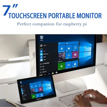 Monitor portátil de 7 pulgadas, pantalla táctil de 1024x600, 60Hz ...