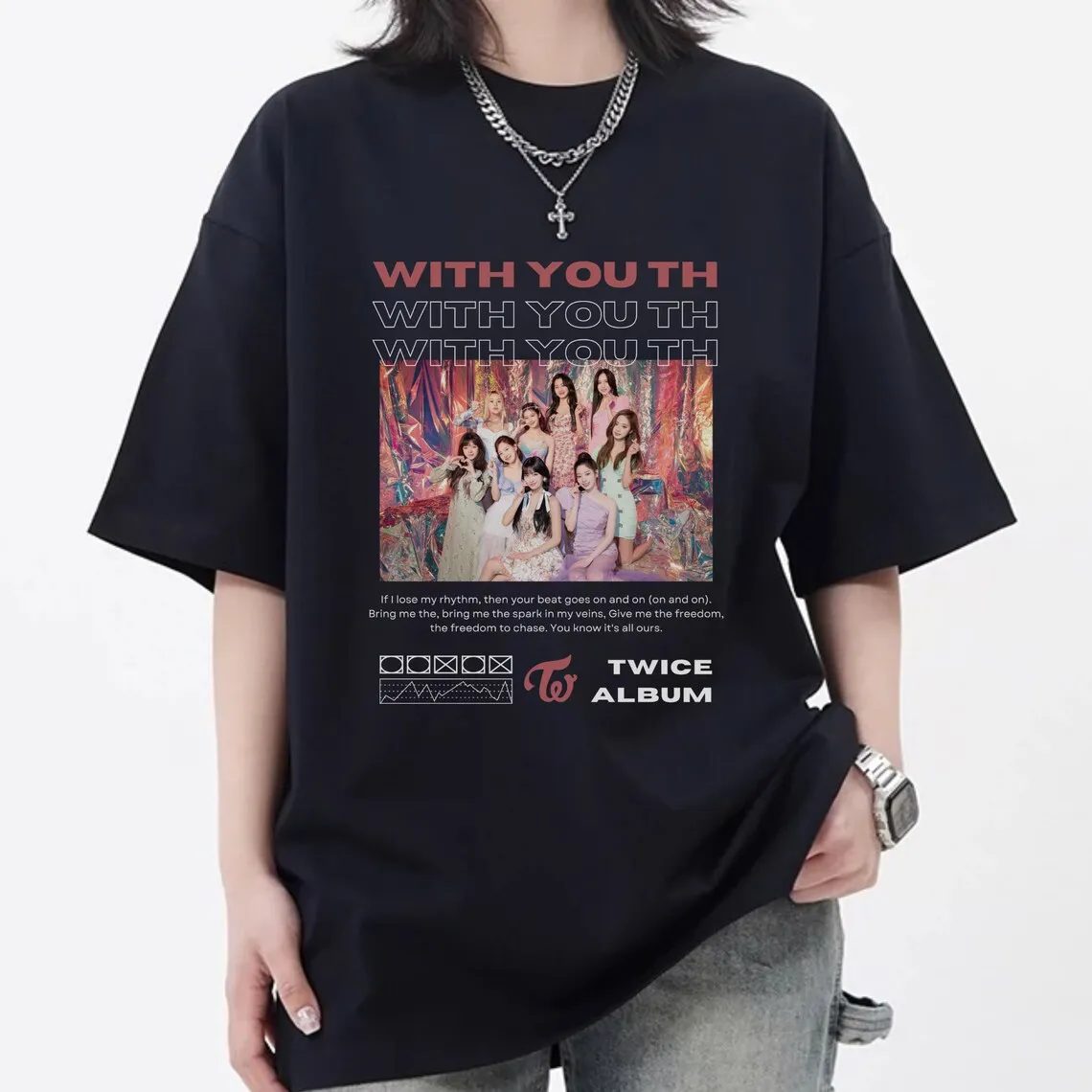 Kpop-TWICE-Graphic-TShirt-With-YOU-th-Album-TWICE-Merch-Kpop-Gift-Jihyo ...