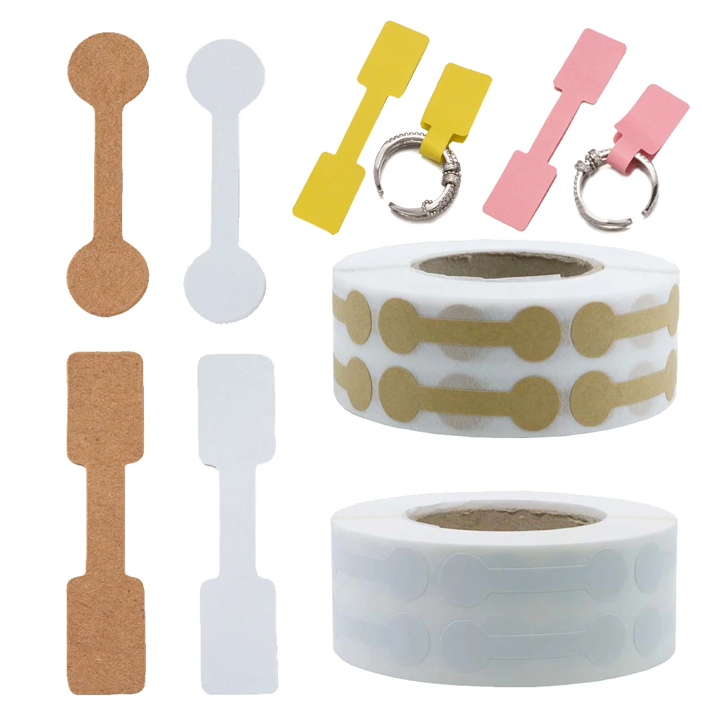 500-100Pc-Portable-Jewelry-Price-Tag-Self-Adhesive-Barbell-Stickers-DIY ...