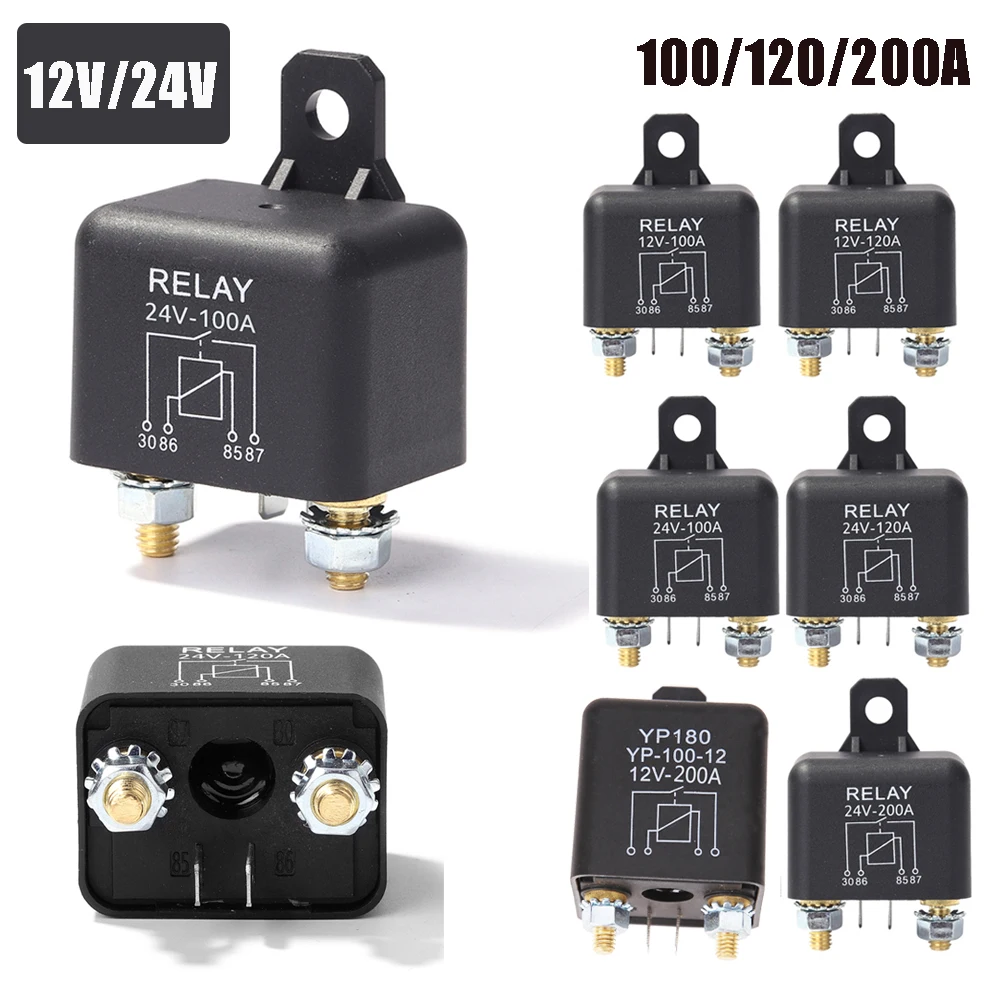 High Power 4 Pin Car Relay 12V 200A Car Truck Motor Automotive Relay ...