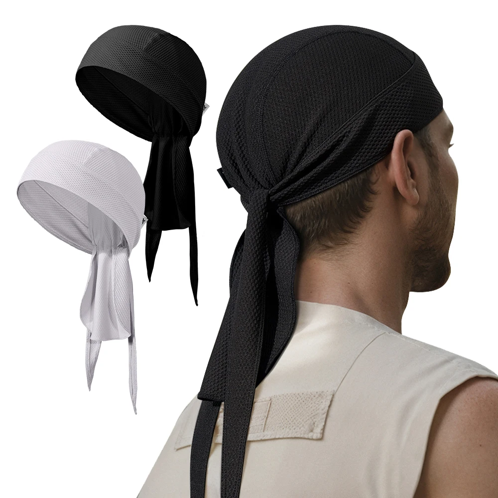 2-3-piece-set-Do-rag-durag-cycling-Skull-Caps-sports-Headwrap-hat ...