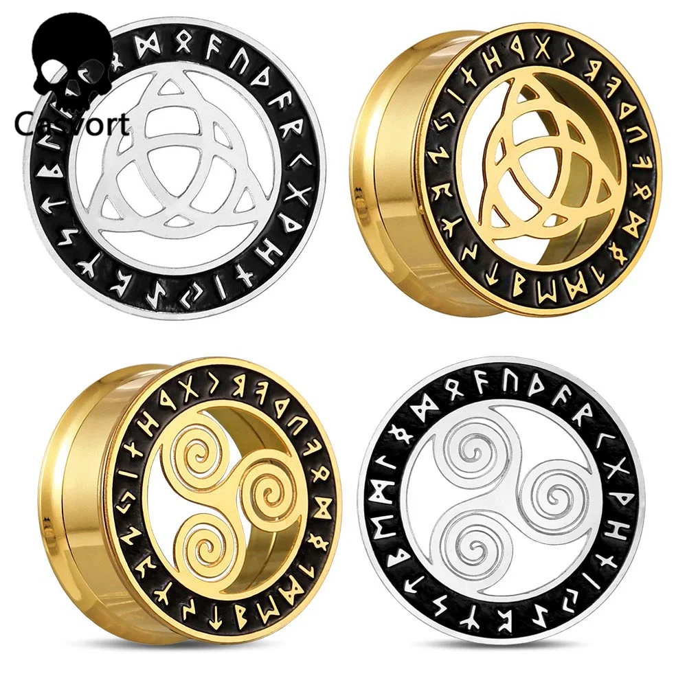 Casvort-2PCS-316-Stainless-Steel-Ear-Gauges-Stretcher-Viking-Rune-Ear ...
