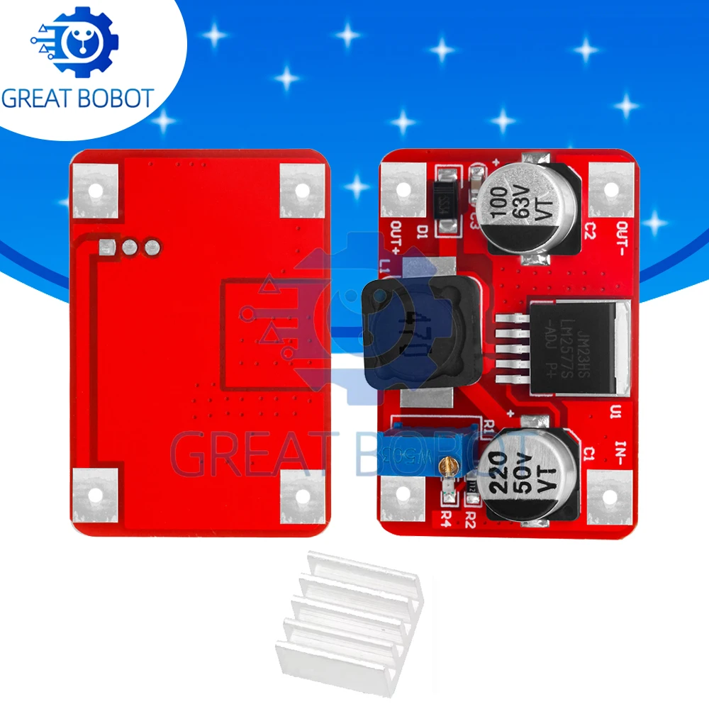 LM2577 DC-DC Boost Converter Module (Input Voltage: 3.5–35V, Output ...