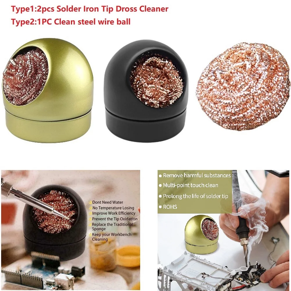 Cleaning Ball Desoldering Soldering Iron Mesh Filter Cleaning Nozzle ...