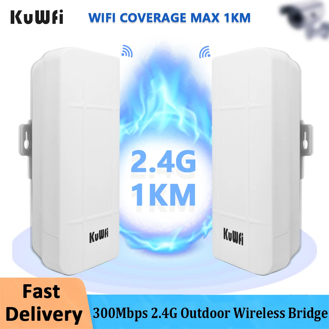 KuWFi-Outdoor-Wifi-Router-300Mbps-2-4G-Wireless-Bridge-Wifi-Repeater ...