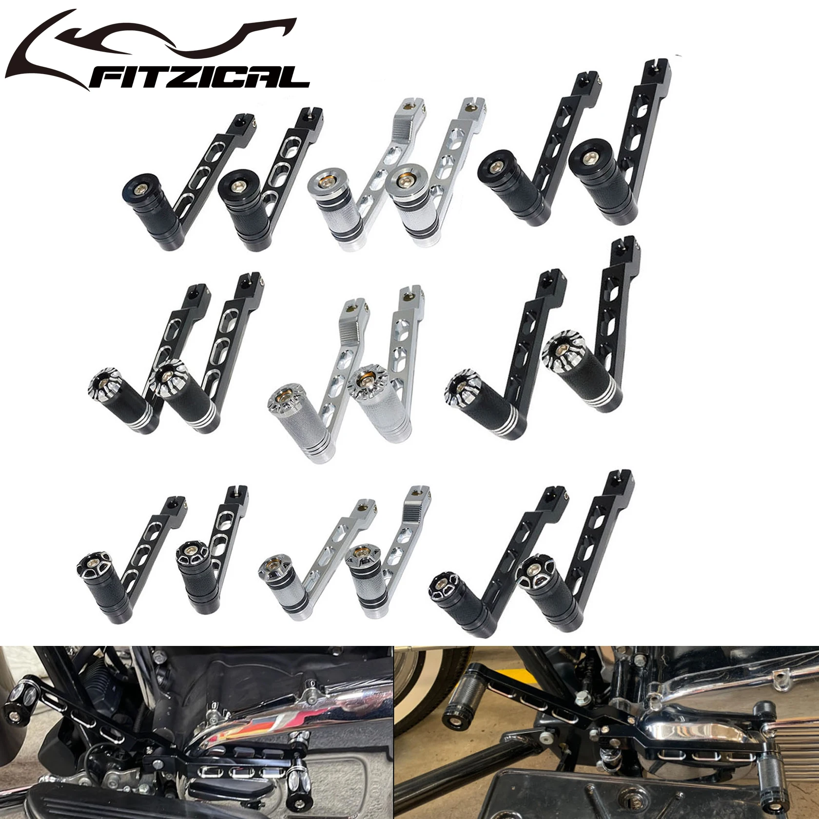 Motorcycle Heel/Toe Shift Levers Shifter Peg For Harley Touring Road ...