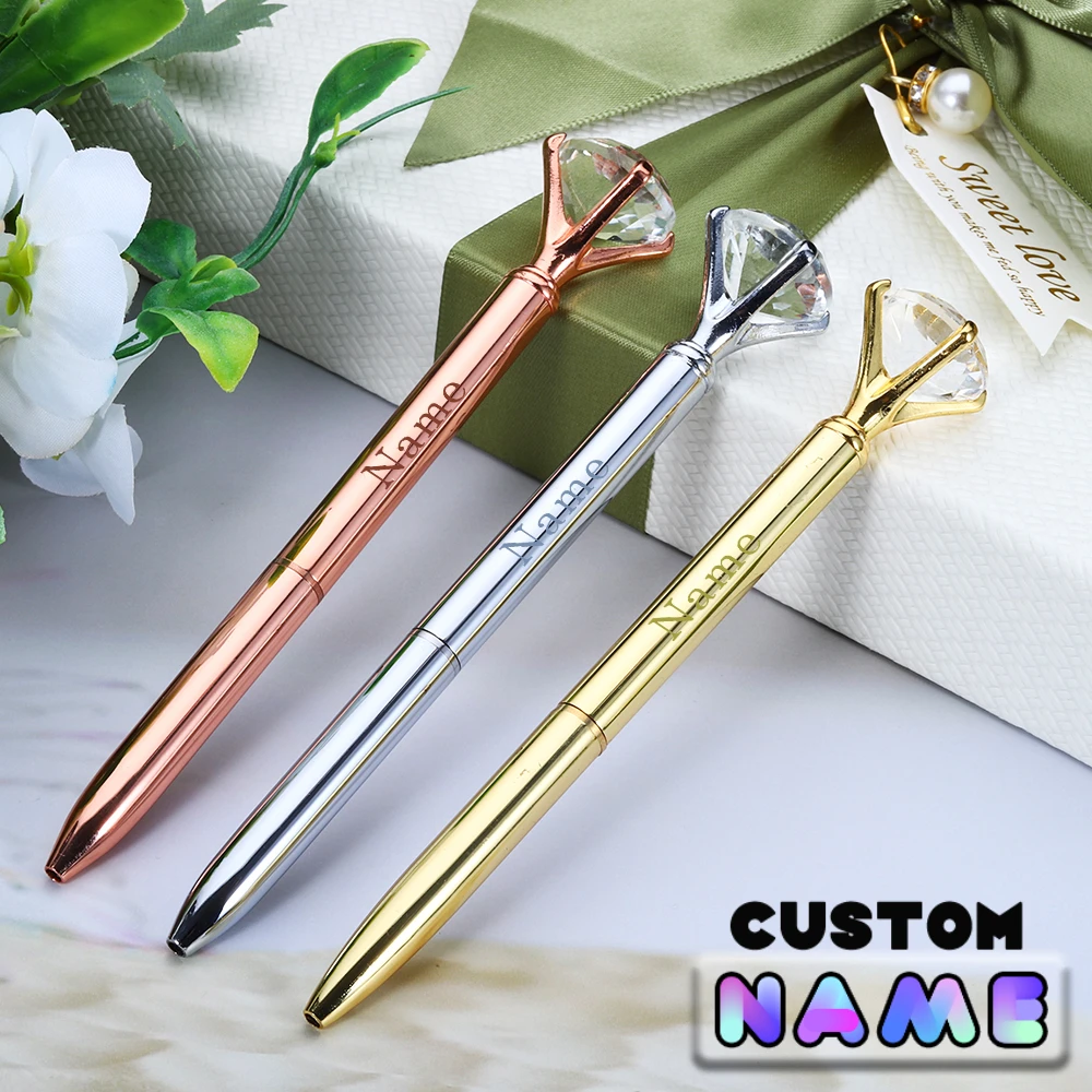 Personalized-Name-Custom-Boss-Lady-High-grade-Metal-Diamond-Pen-Black ...