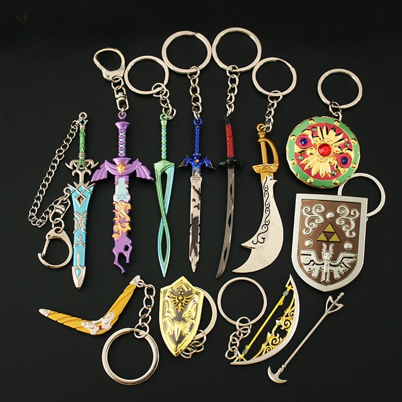 Tears-of-The-Kingdom-Keychains-Collection-Link-Weapon-Game-Sword-Weapon-Model-Pendant-Keychain ...