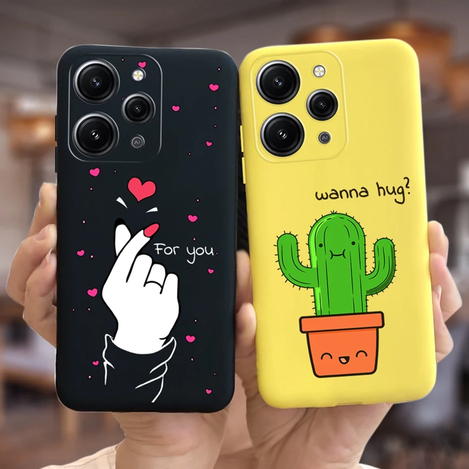 For-Xiaomi-Redmi-12-Case-Stylish-Candy-Painted-Cover-Soft-Silicone ...