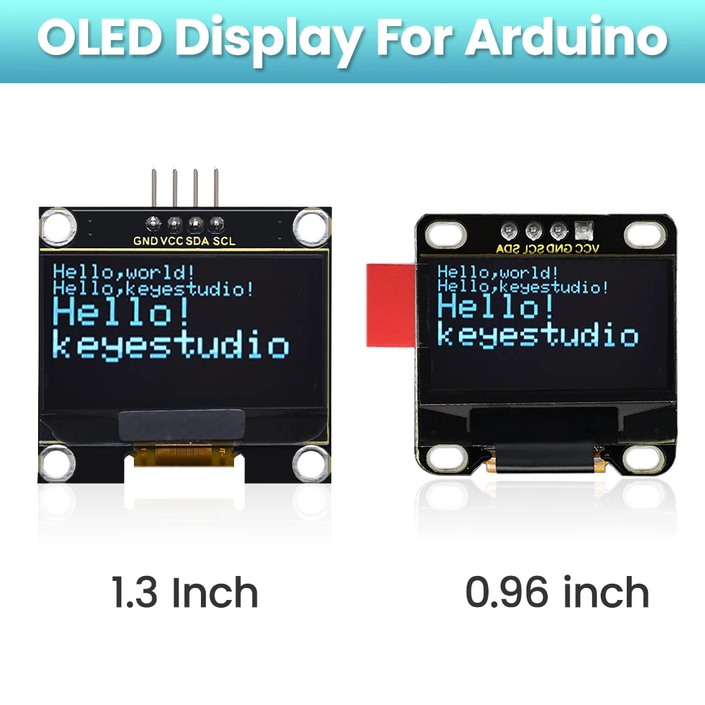 Keyestudio 0.96/1.3-inch OLED Module LCD Display 128x64 With IIC Ports ...