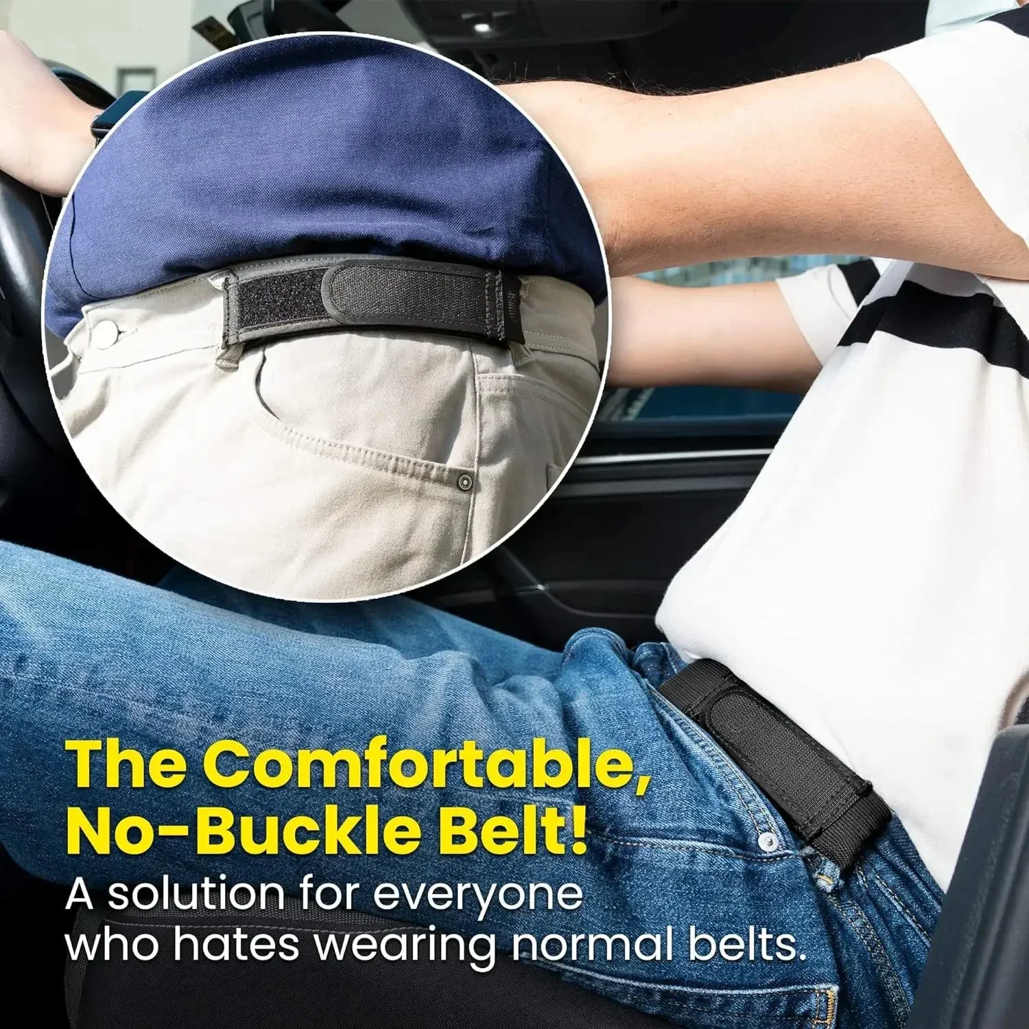 Buckle Free Waist Belts Men's Ultra-soft No Buckle Elastic Belts ...