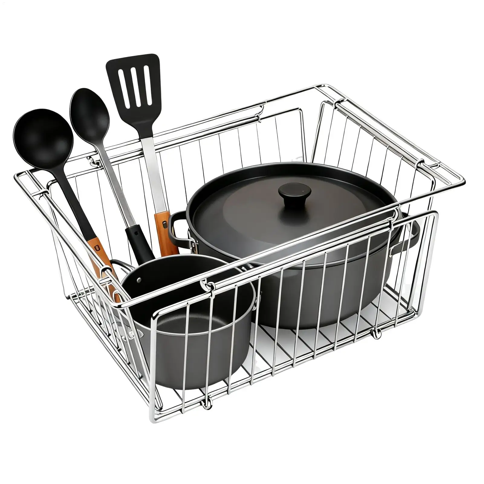 Camping Table Basket Metal Folding Grilling Accessories Grill Table ...