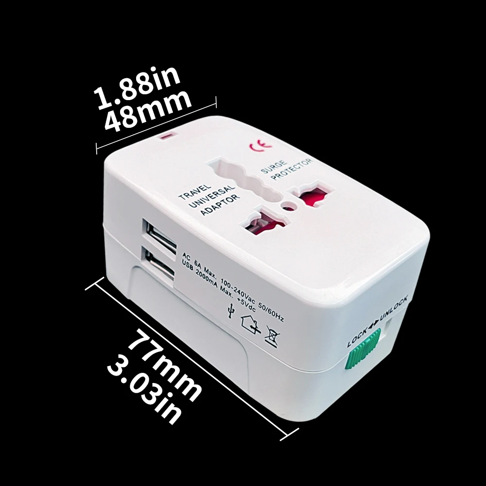 Universal Travel Adapter with USB – Luggage Adventures