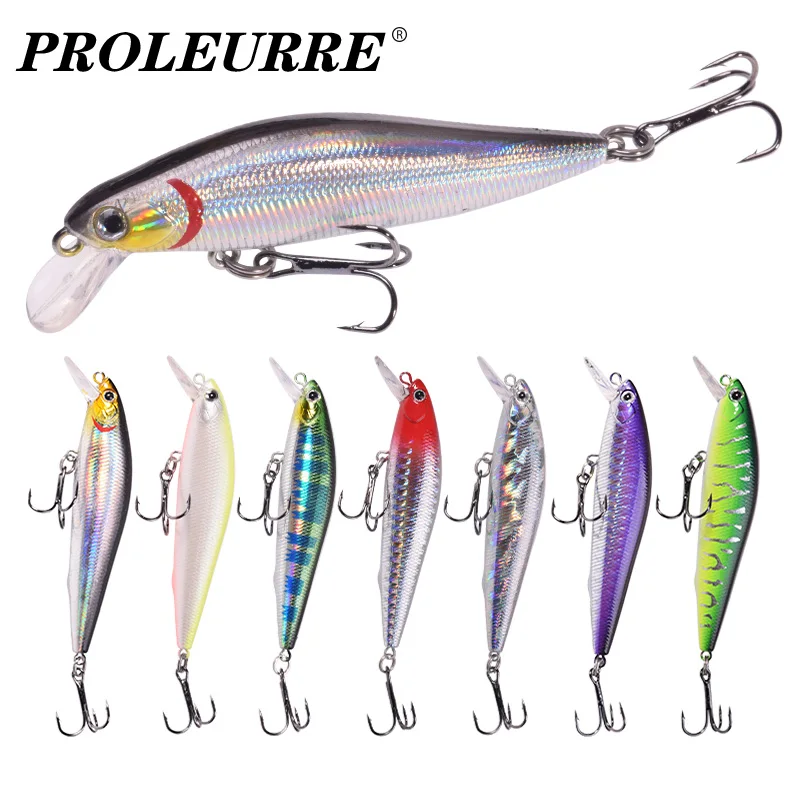 1PCS Fishing Lure Minnow Slowly Sinking Artificial Bait 3D Eyes Plastic Wobblers Tackle Pesca ...