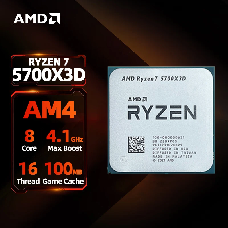 AMD-RYZEN-7-5700X3D-Brand-New-CPU-R7-5700X3D-Gaming-Processor-8-Core-16 ...